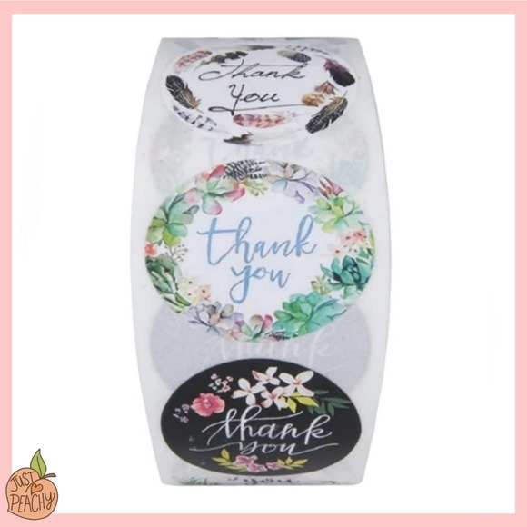 other | Office | Mc Floral 50pcs Wafer Thank You Stickers Seal Labels ...